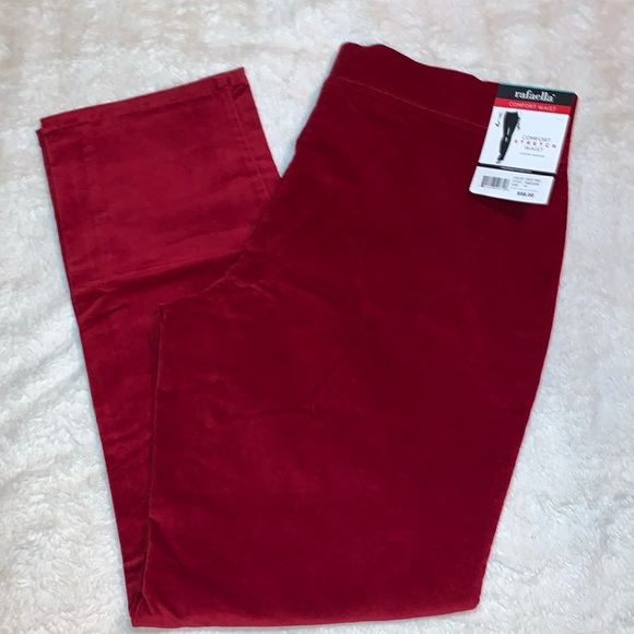 Rafaella | Pants & Jumpsuits | Nwt Rafaella Ruby Red Pants | Poshmark
